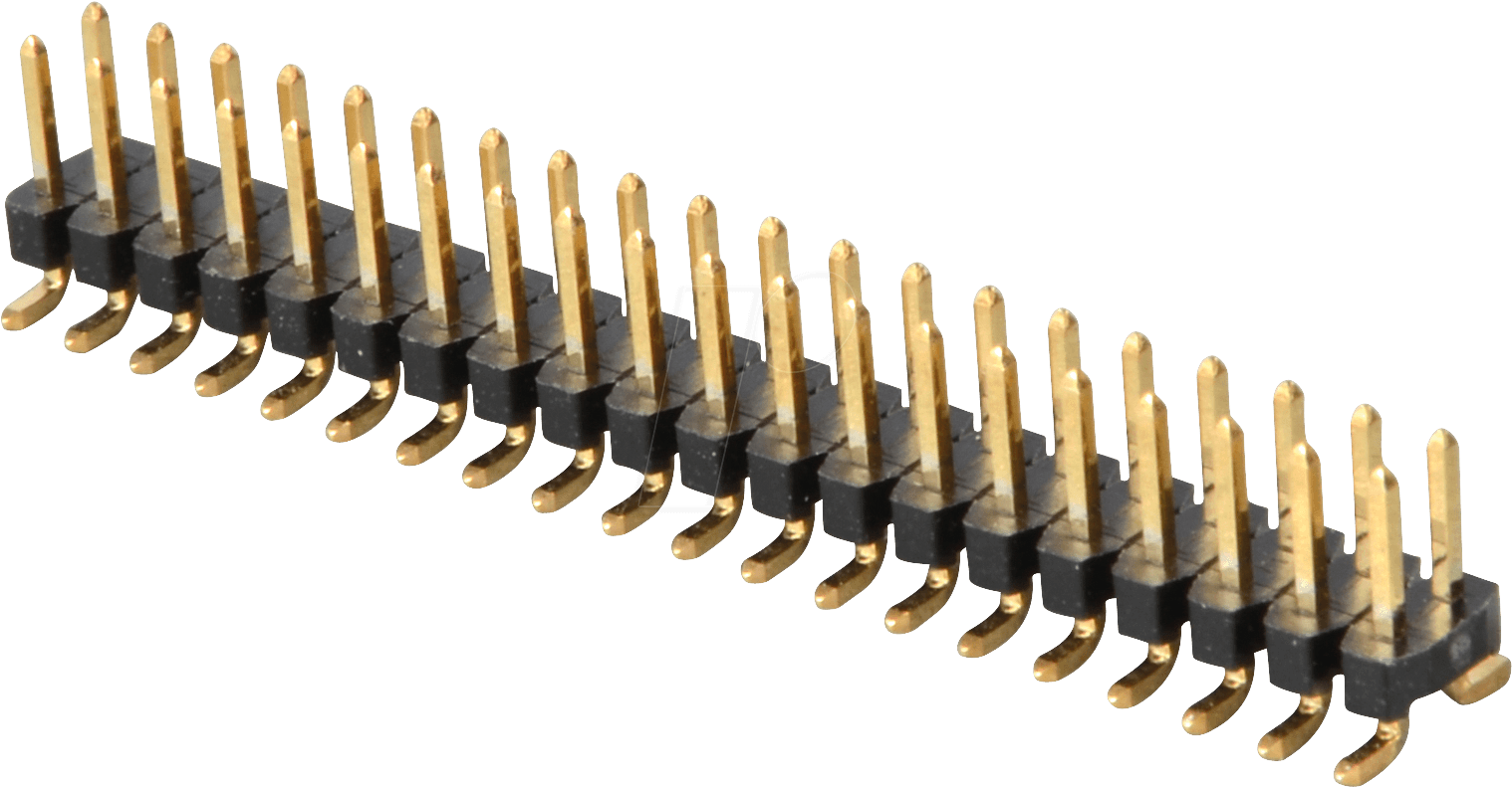 Download 2 X 20-pin Smd Header, Straight, Pitch PNG Image with No ...