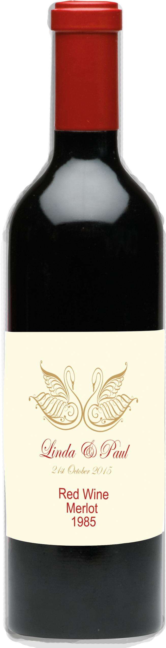 Download Celtic Swan Swirl Wine Bottle Label PNG Image with No ...