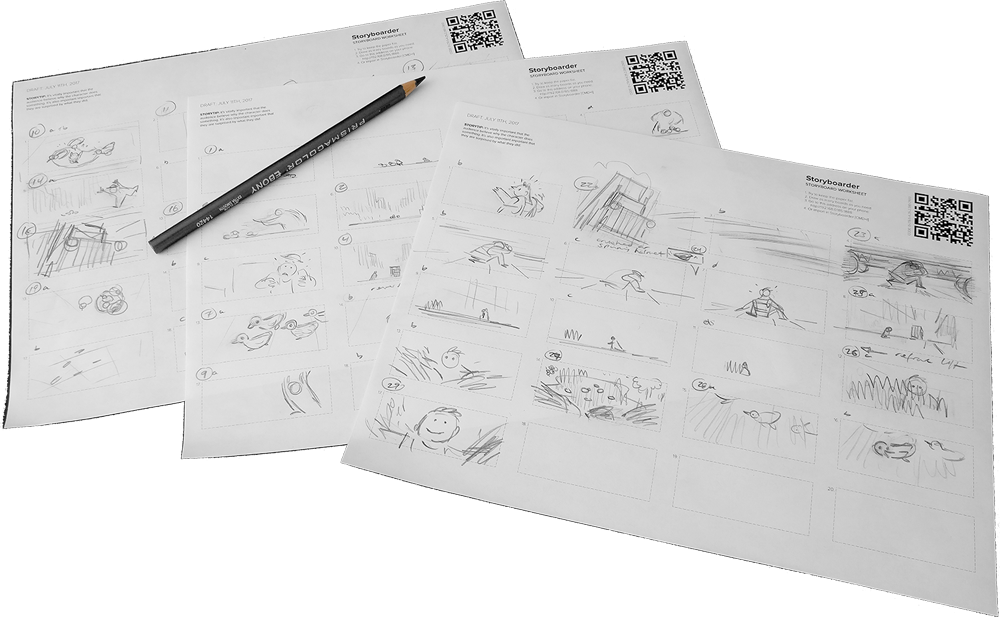 Print Out Storyboard Pages, Draw Storyboards, Then - Free Transparent ...