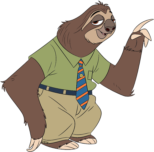 Flash The Sloth Of Zootopia - Flash The Sloth Drawing - Free ...