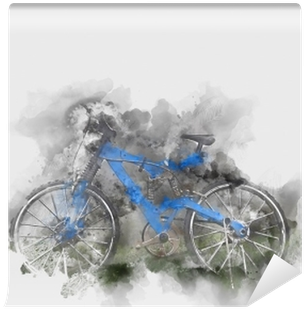 Abstract Bicycle Isolated On Watercolor Background - Watercolor ...