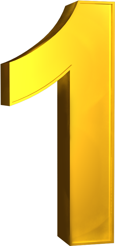 3d Music Note Png - Number One Transparent Background - Free ...