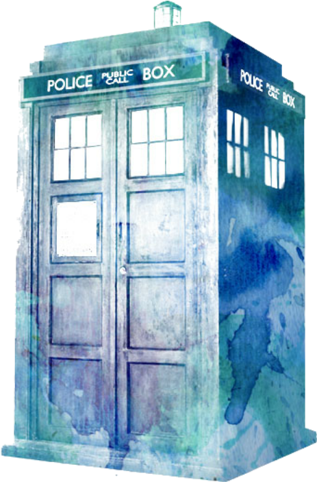 Transparent Tardis Watercolour - Tardis Transparent - Free Transparent ...