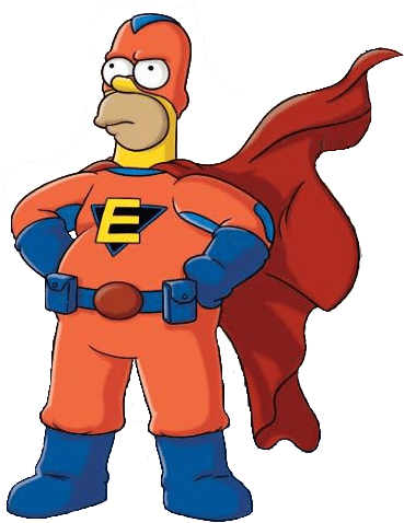 Fat Superhero Png Jpg Free Library - Homer Simpson As A Superhero ...