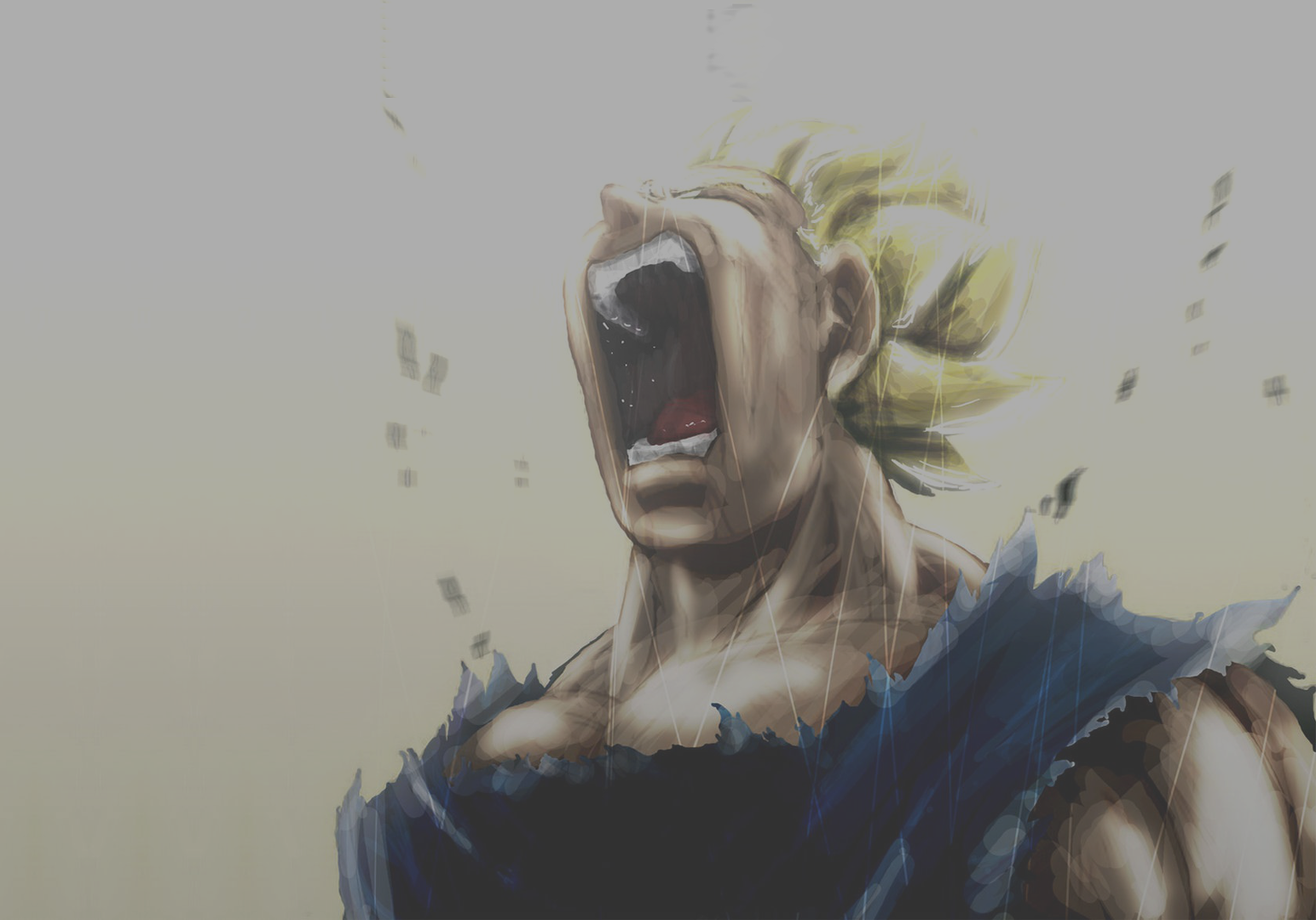 Download Dragon Ball Background - Vegeta Super Saiyan Scream PNG Image ...