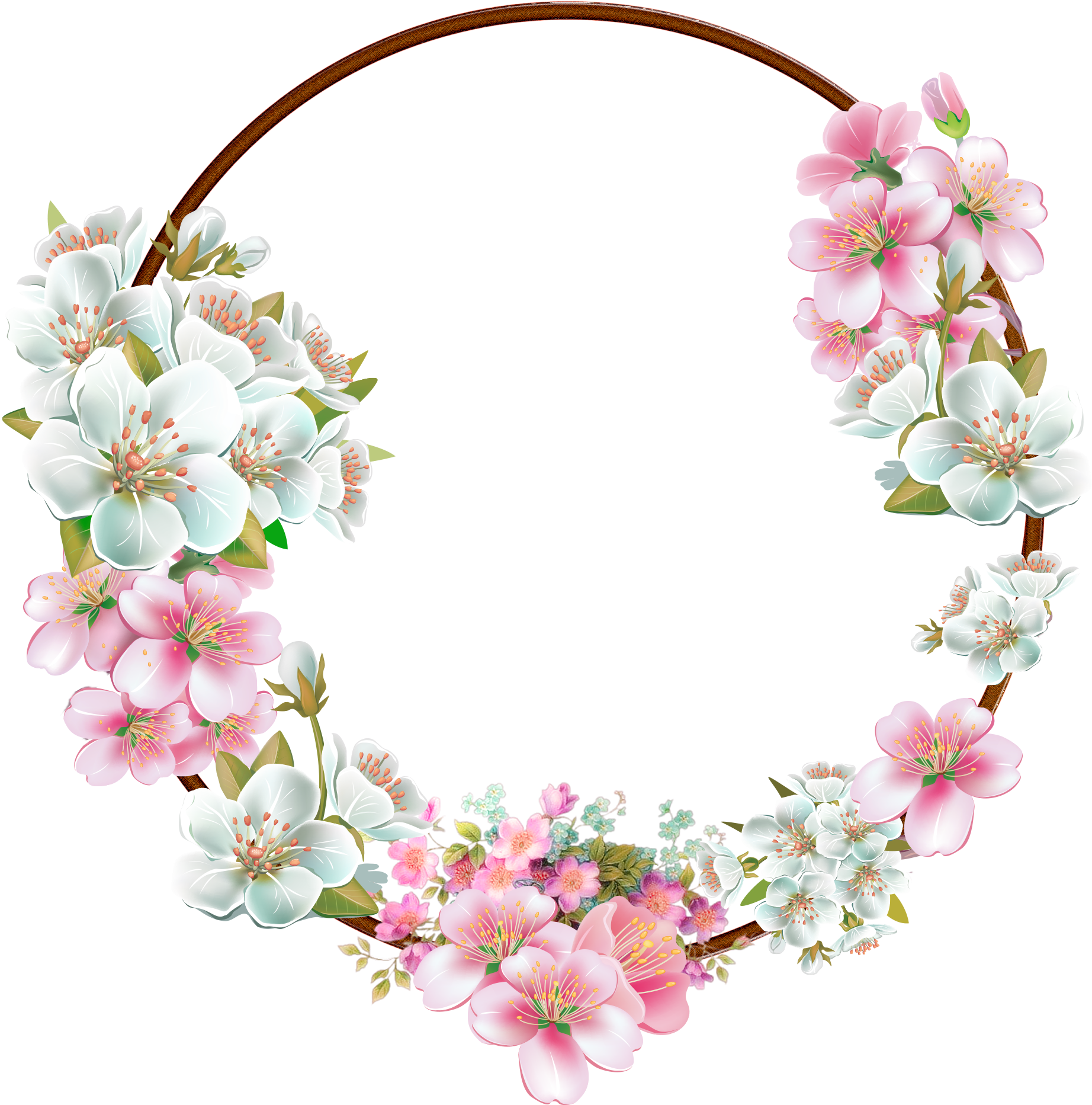 Flower Border Png Flower Frame Png Psd Vector Free Download Free Riset