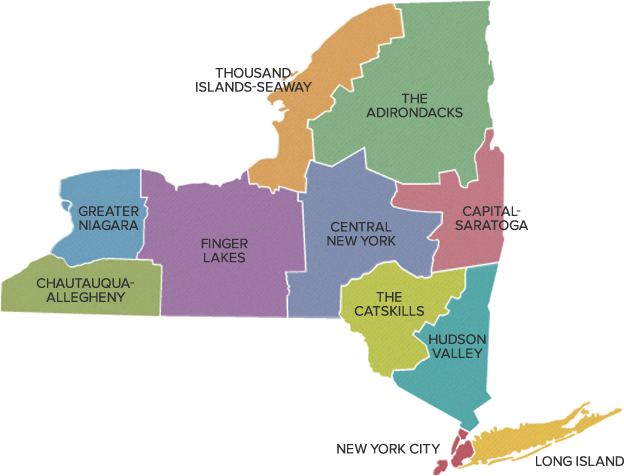 Regions Of New York State - New York Regions Map - Free Transparent PNG ...