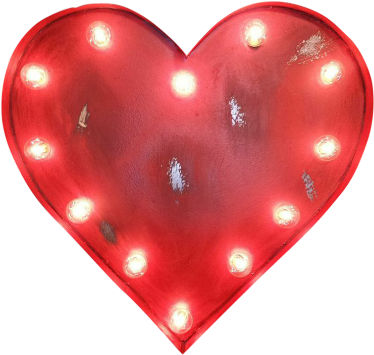 Download Heart Symbol Marquee Light From The Rusty Marquee PNG Image ...