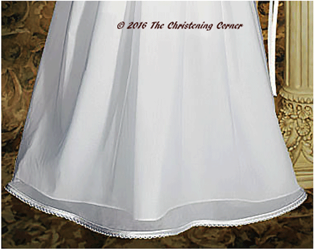 Download Tricot Overlay & Lace Christening Dress PNG Image with No ...