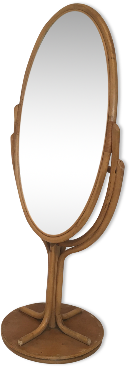 Rattan Floor Standing Mirror 161x70cm - Free Transparent PNG Download ...