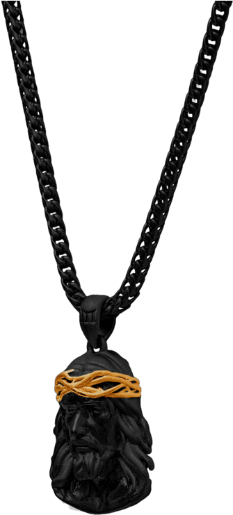 Download Jesus Necklace - Black - Marcozo PNG Image with No Background - PNGkey.com