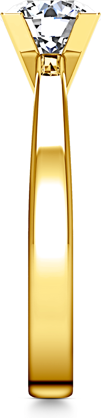 Download Solitaire Engagement Ring Icon 14k Yellow Gold PNG Image with ...