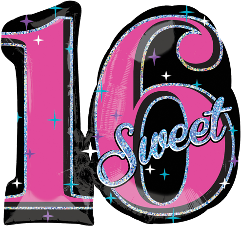 Sweet 16 Birthday - Free Transparent PNG Download - PNGkey