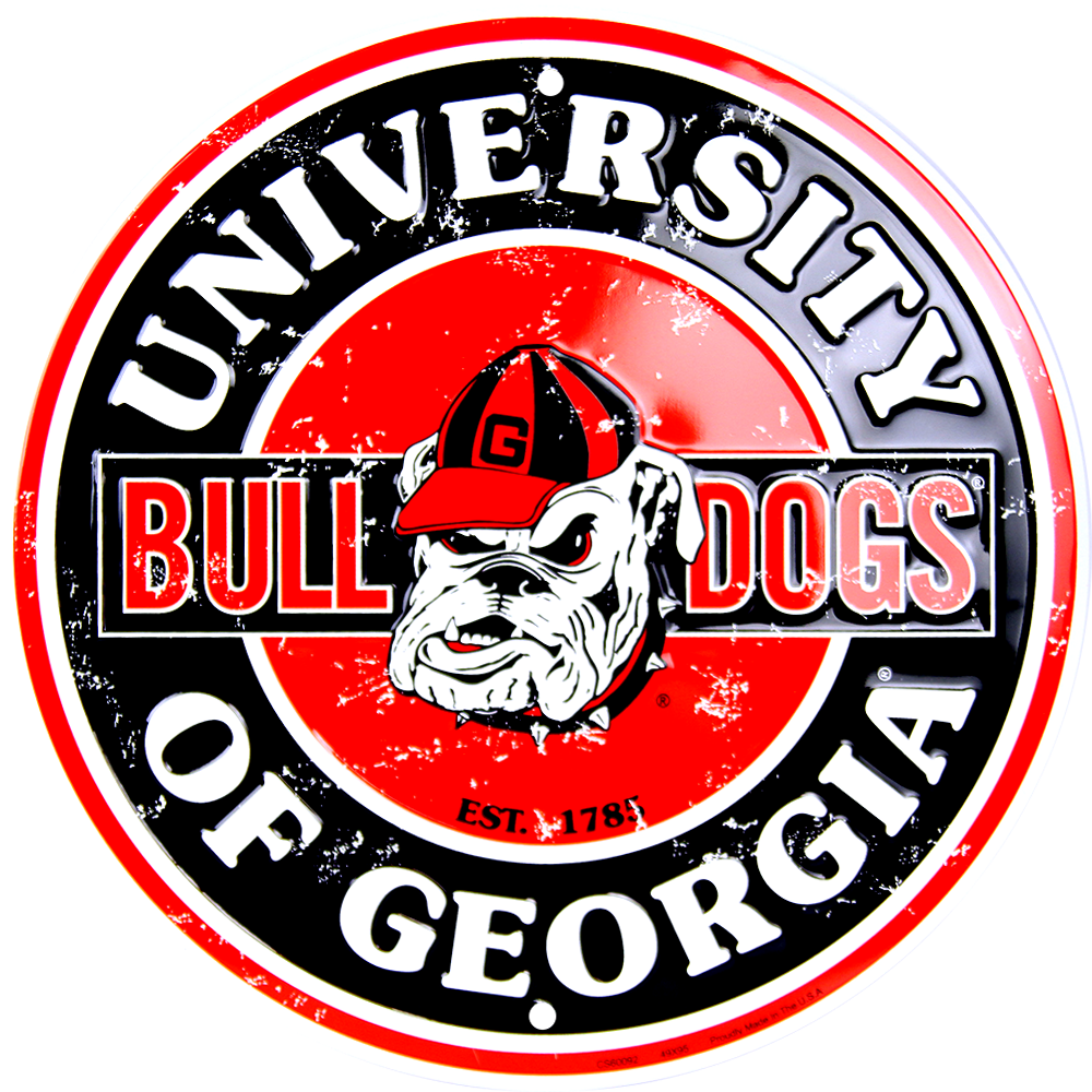 Download Georgia Bulldogs Circle Sign - University Of Georgia Bulldogs ...