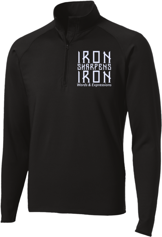 Download "iron Sharpens Iron" Embroidered Half Zip Raglan Performance ...