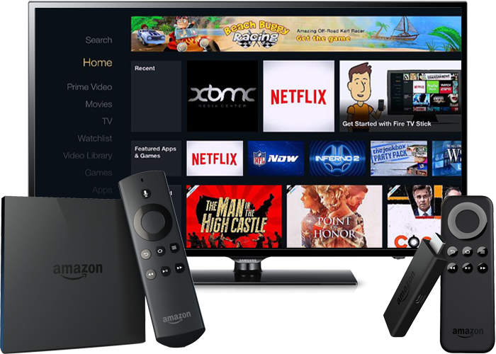 Download Amazon Fire Tv Or Amazon Fire Tv Stick With Xbmc PNG Image ...