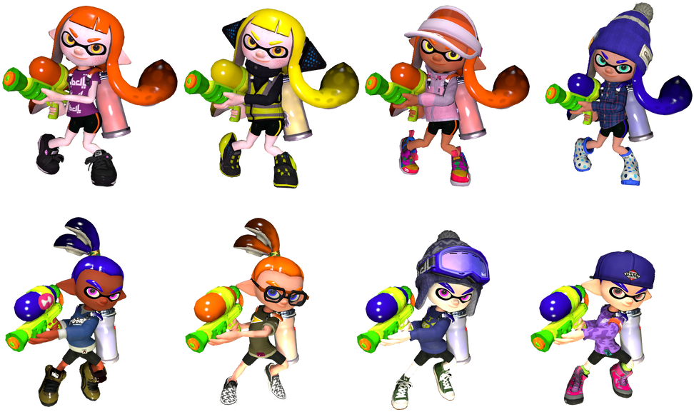 Download My Splatoon 1 Oc Skins By Fairy27main PNG Image with No ...