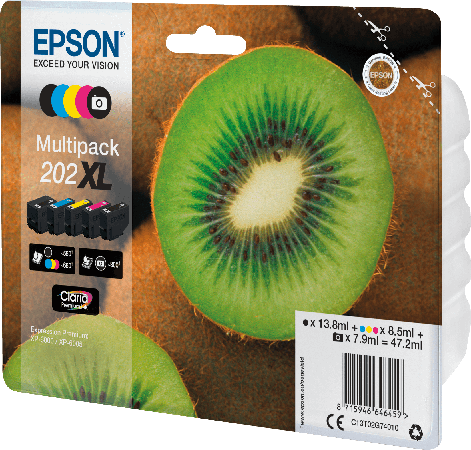 Download Ink - Epson - 5-color - 202xl - Original Epson C13t02g74010 ...