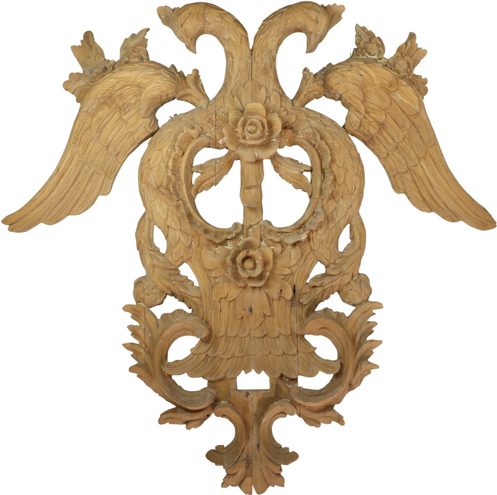 Download Large Hand Carved Wooden Wall Hanging Of Hoho Birds PNG Image ...