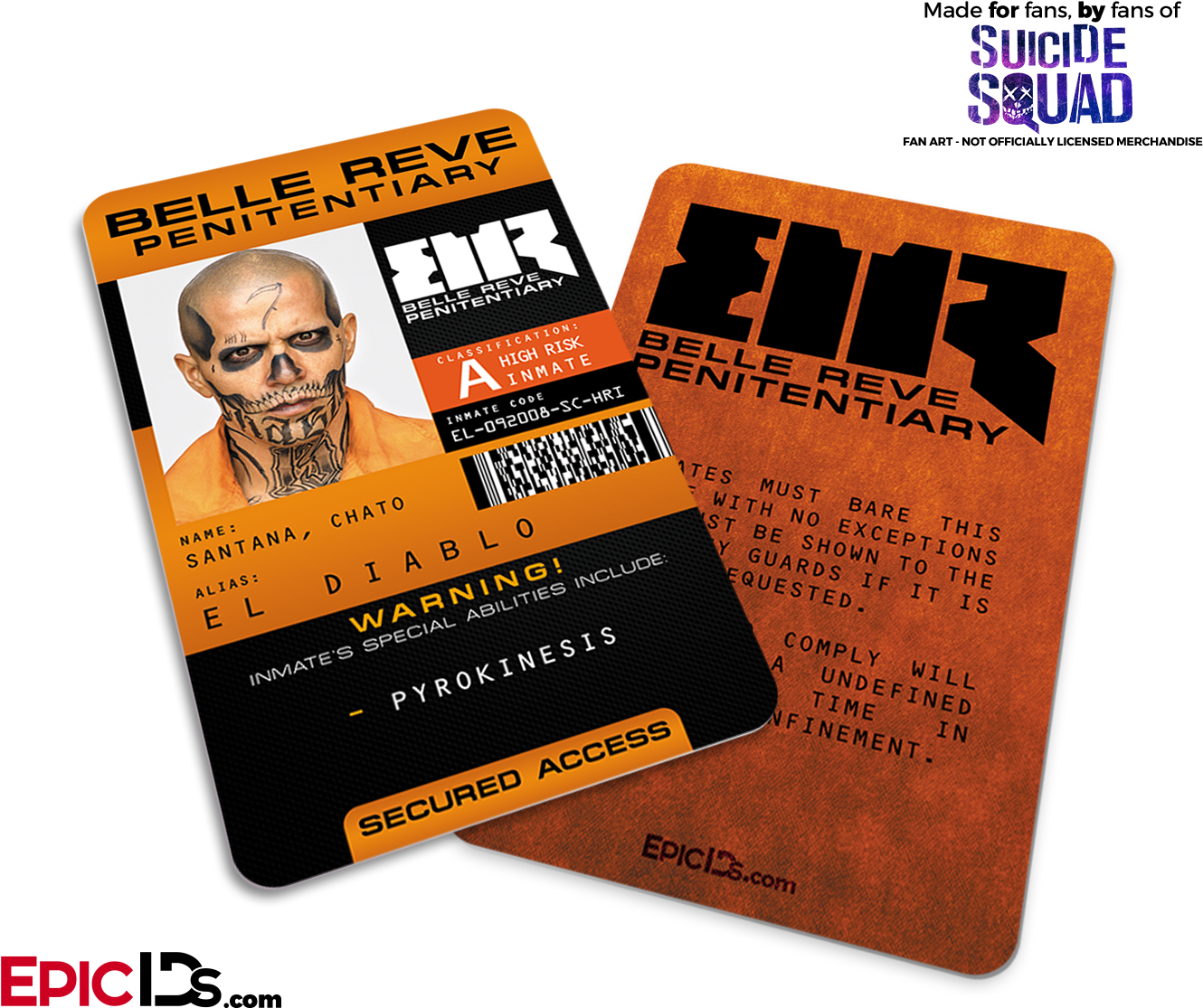 Download Belle Reve Penitentiary 'suicide Squad' Inmate Id Card PNG ...