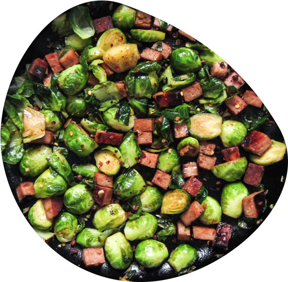 Download Sweet And Spicy Brussels Sprouts With Spam PNG Image with No ...