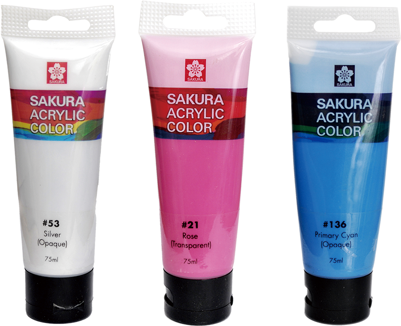 Sakura Acrylic Color - Free Transparent PNG Download - PNGkey