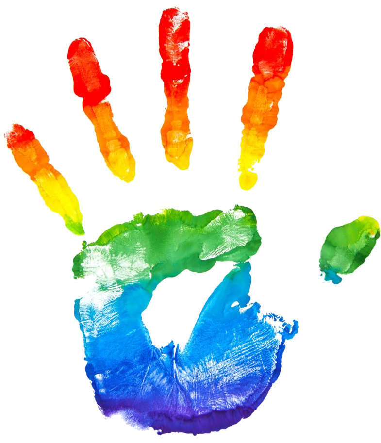 Download Related Png Images - Rainbow Handprint Png PNG Image with No ...