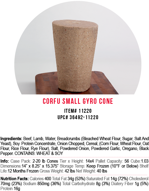 Corfu Gyro Cones Small - Halal Gyro Cones - Free Transparent PNG ...