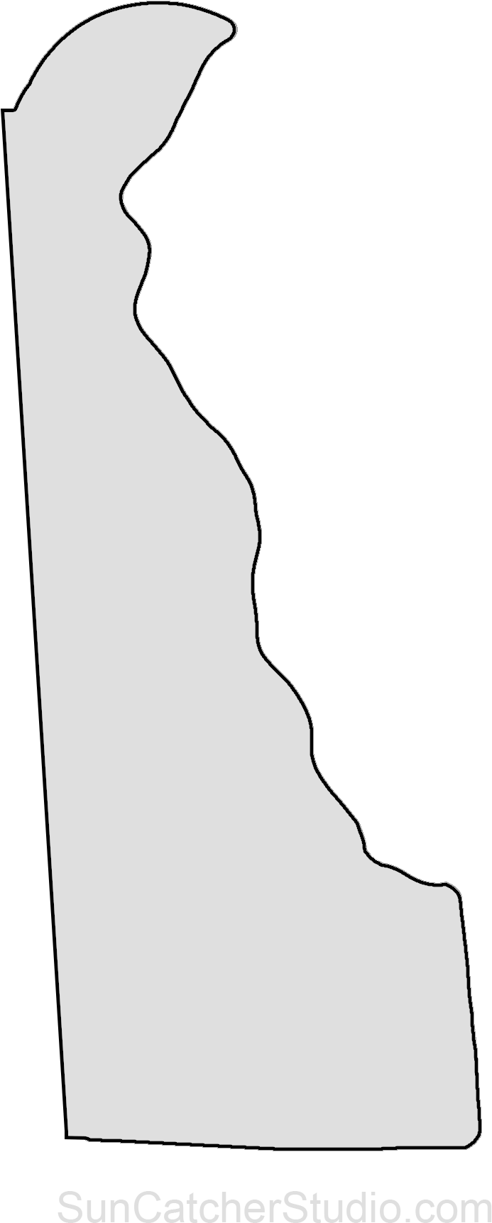 Download Delaware Map Outline Png Shape State Stencil Clip Art PNG ...