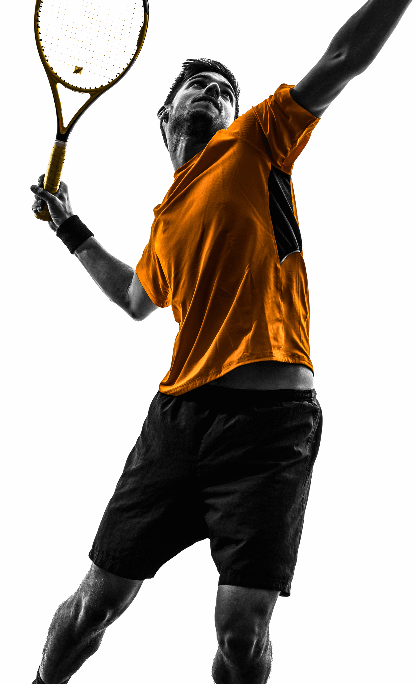 Download Sportsman - Tennis Player Serving PNG Image with No Background ...