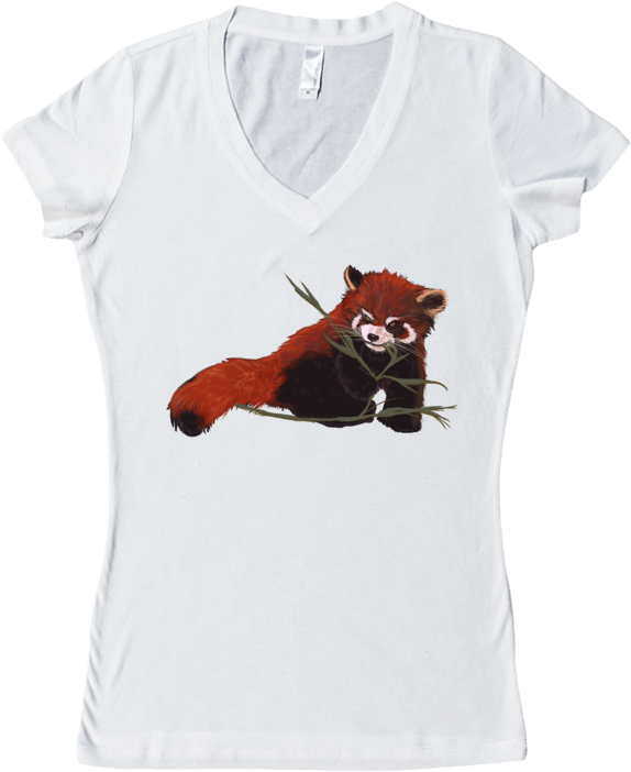 Download Red Panda Love Women's V-neck PNG Image with No Background ...