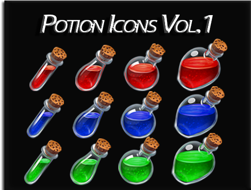 Download Set Of 72 Hand Drawn Potion Icons PNG Image with No Background ...