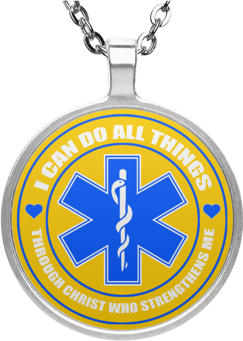Download Ems Para Emt Christ Circle Necklace PNG Image with No ...