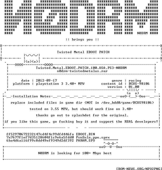 Download Twisted - Metal - Eboot - Patch - 100 - Usa - Ps3-n0drm PNG ...