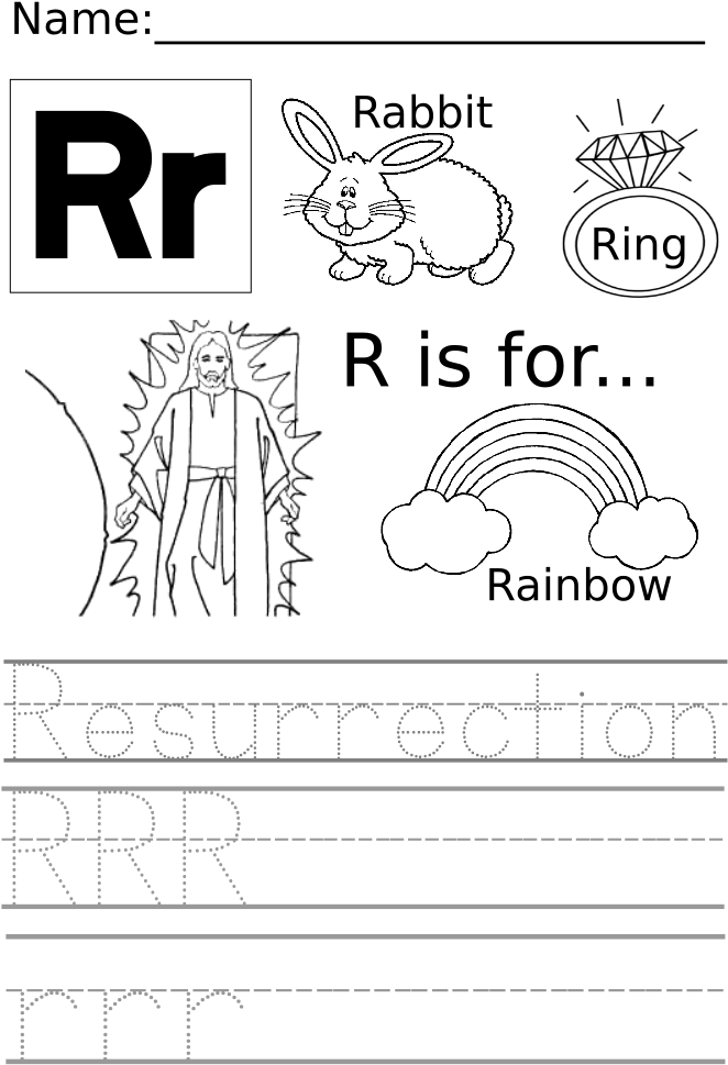 Download Letter R Easter Printable PNG Image with No Background ...