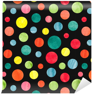 Download Seamless Colorful Dots Pattern - Watercolor Painting PNG Image ...