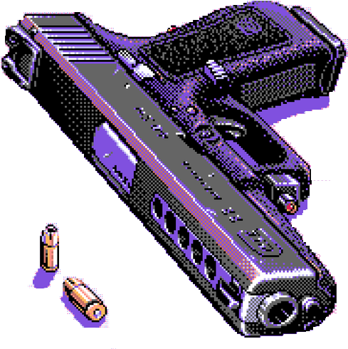 Download 8 Bit Glock - Vaporwave Pixel PNG Image with No Background ...