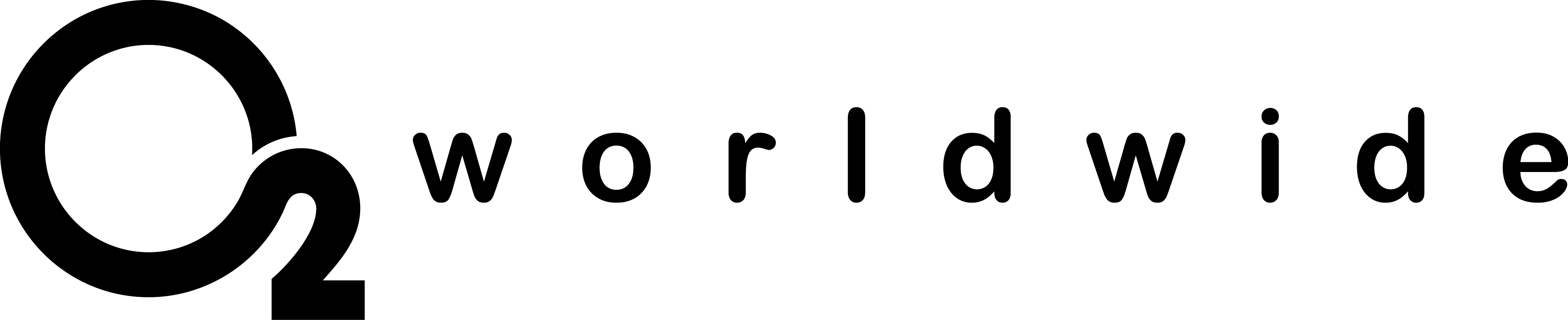 O2 Worldwide Horizontal Black Logo On No Background - Line Art - Free ...