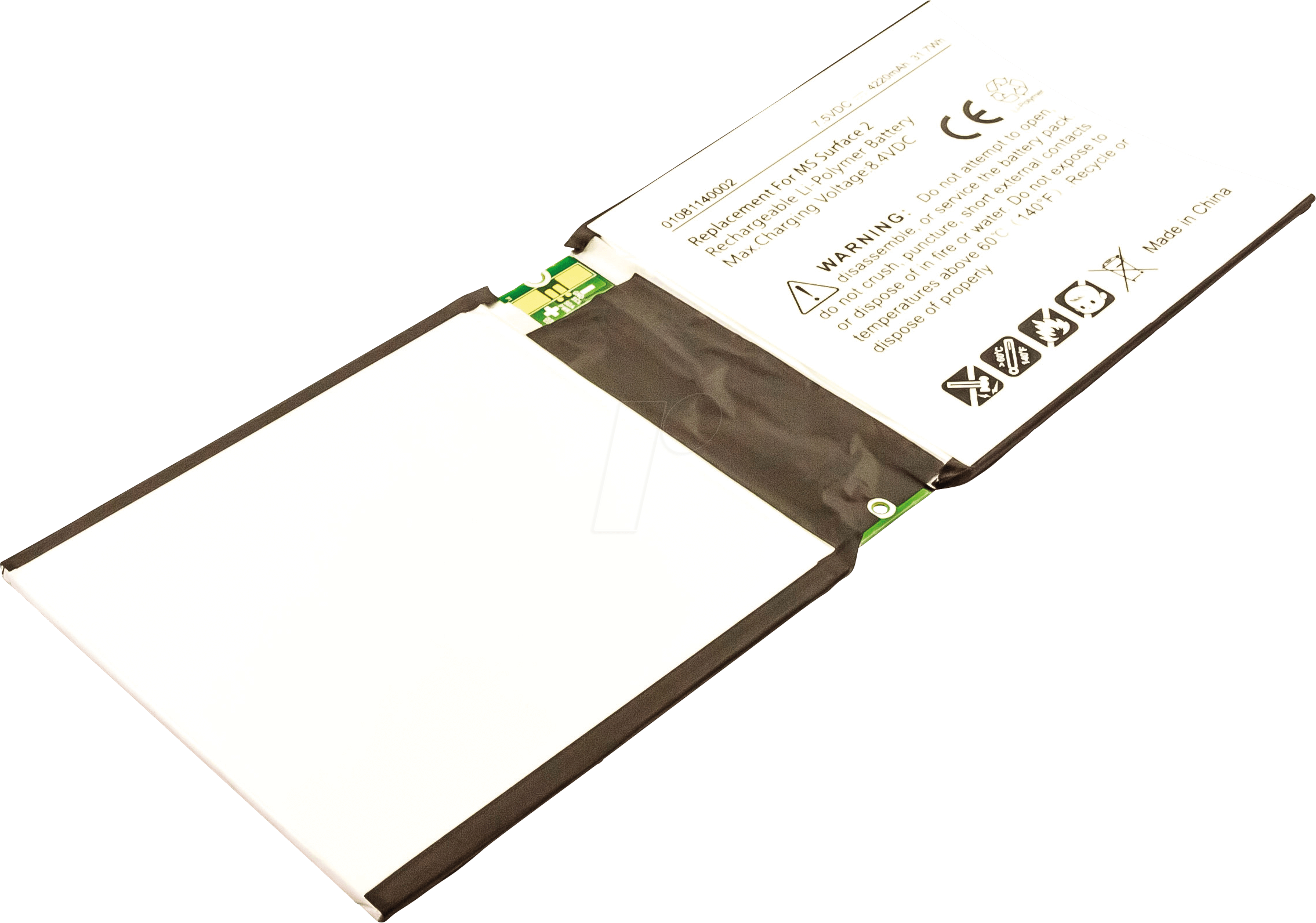 Download Tablet Battery For Microsoft Surface 2, Li-po, 4220 PNG Image ...