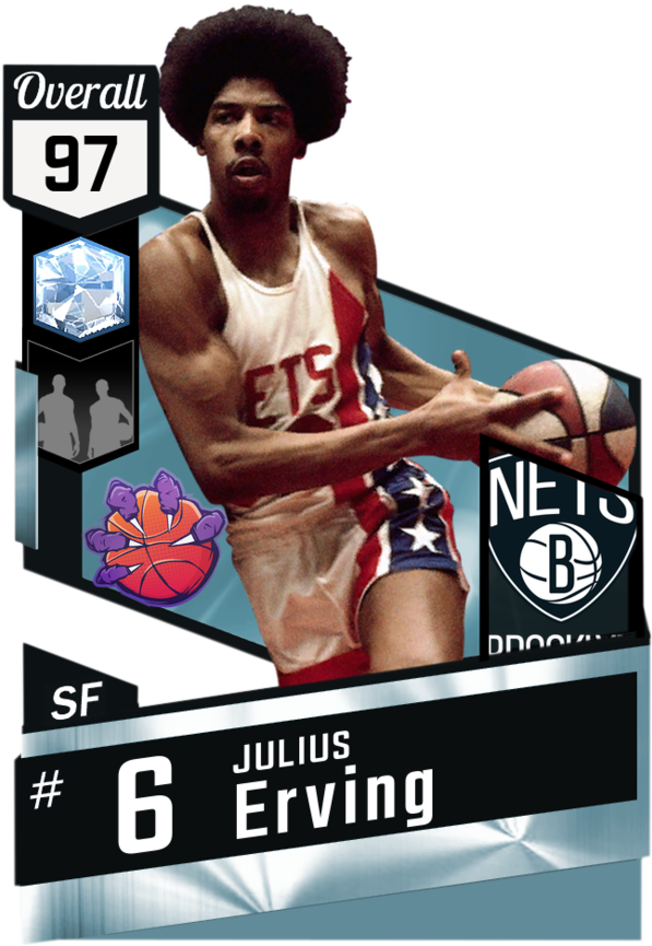 Download '72 Julius Erving Myteam Diamond Card PNG Image with No Background - PNGkey.com