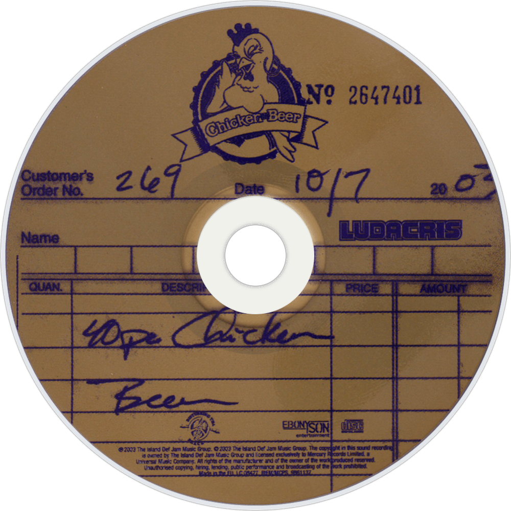 Ludacris Chicken N Beer Cd Disc Image - Free Transparent PNG Download ...
