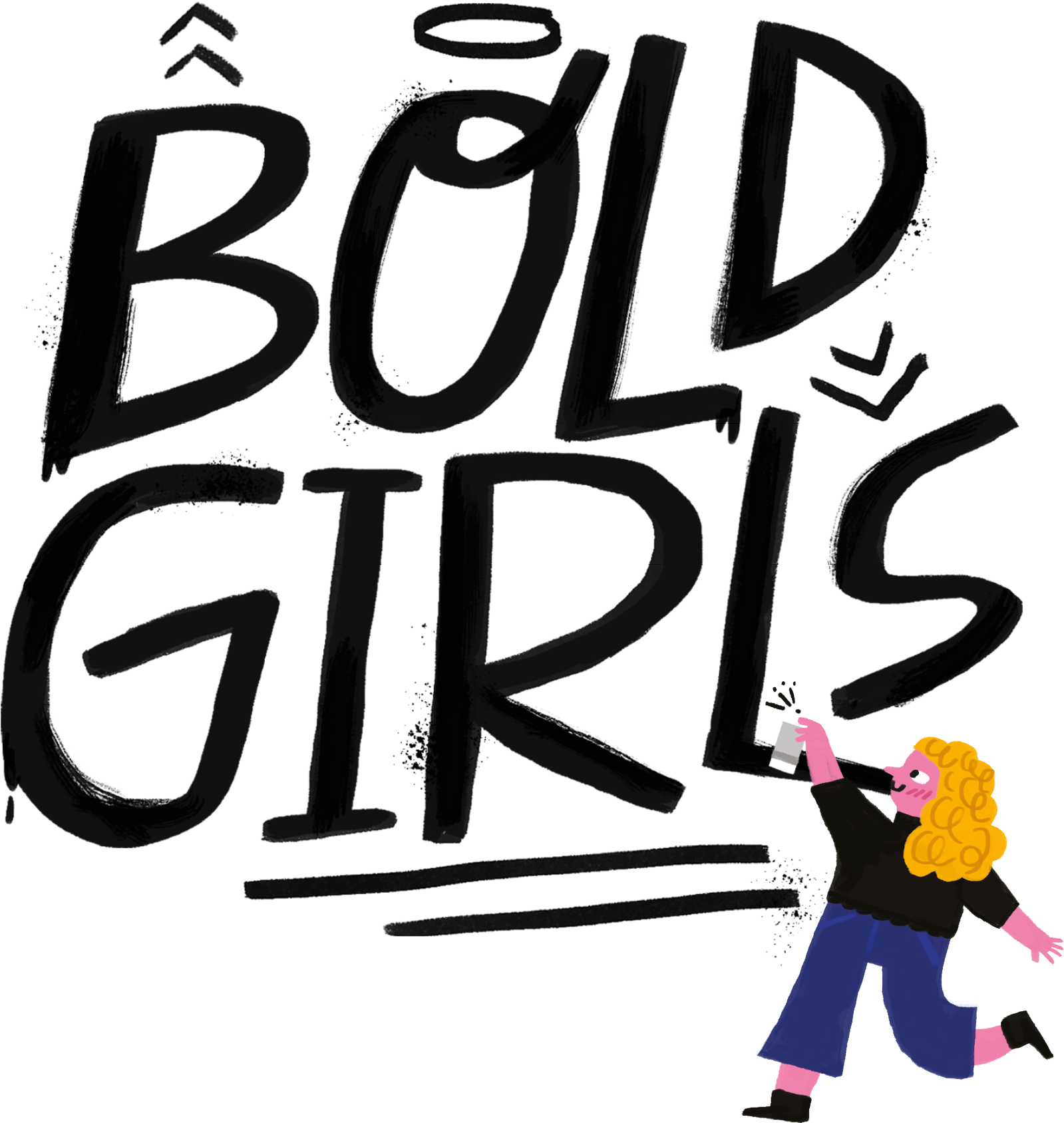 Download Bold Girls Logo-black Text Cmyk Girl PNG Image with No ...