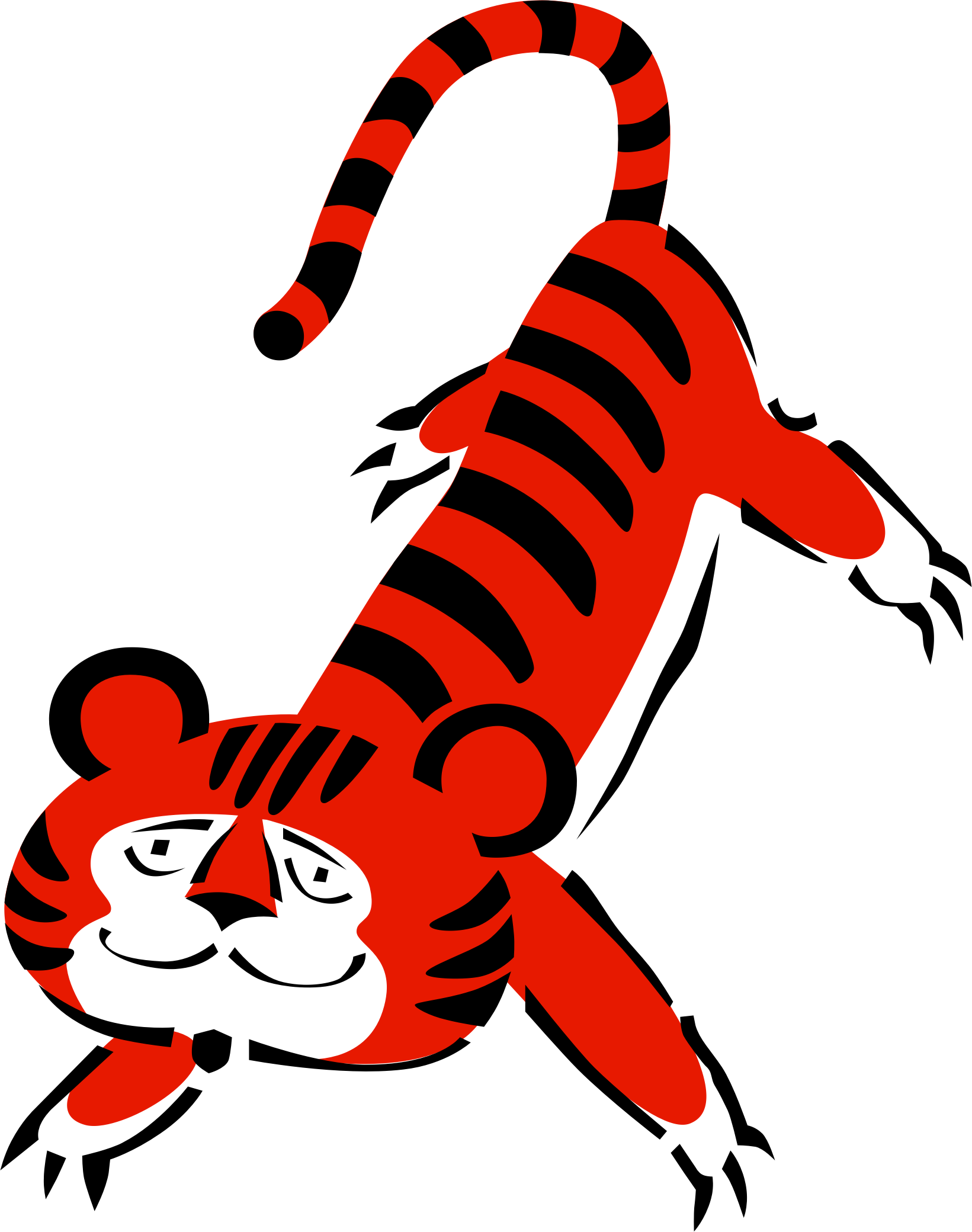 Download Big Image - Cartoon Red Tiger PNG Image with No Background ...