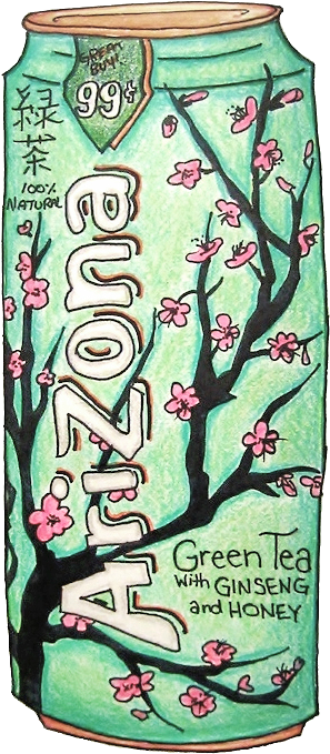 Drawn Nutella Arizona Tea - Arizona Green Tea Drawing - Free ...
