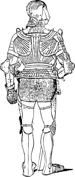 Download Free Vector Suit Of Armor Back Clip Art - Suit Of Armor Back ...