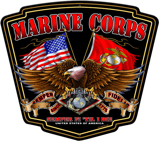 Marine Corps Flying Flags Sign - Emblem - Free Transparent PNG Download ...