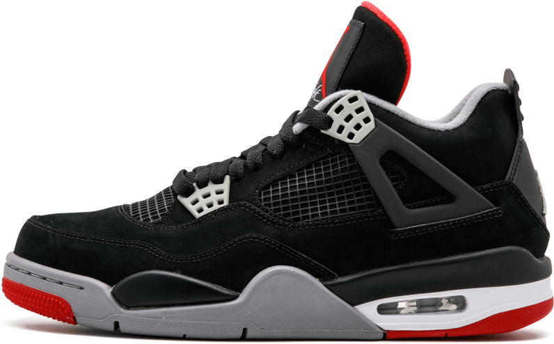 Air Jordan 4 Retro - Air Jordan 4 Bred 2019 - Free Transparent PNG ...