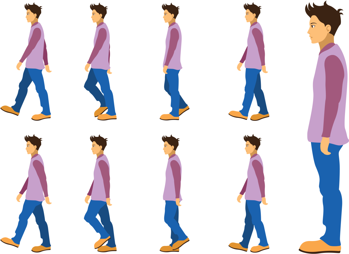 Download Boy Walking Cycle - Man Walk Cycle Png PNG Image with No ...