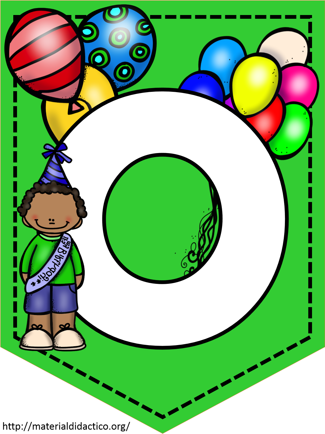 Download Banderines Con Letras Del Abecedario PNG Image with No ...