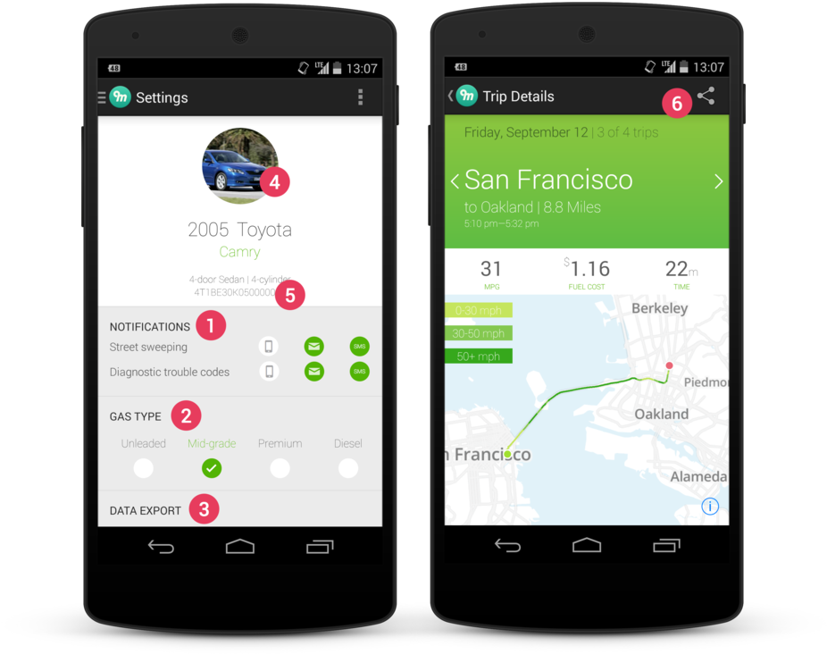 Download Settings & Sharing Update On Android - Metromile Score Driving ...